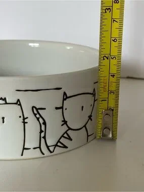 Signature | Cat | Cat Bowl Food Water Good Kitty White Ceramic 45 ...